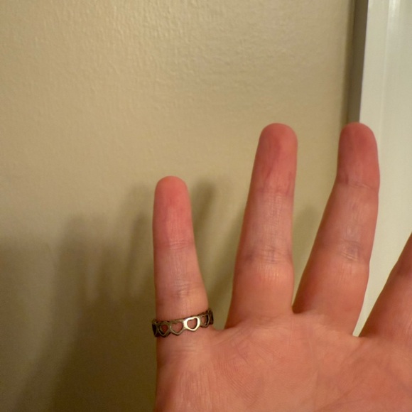 Pandora | Jewelry | Pandora Silver Heart Ring Stackable | Poshmark